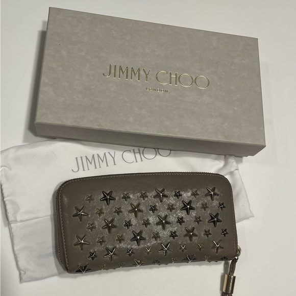 Jimmy Choo | Bags | Jimmy Choo Star Studded Long Zippy Wallet | Poshmark
